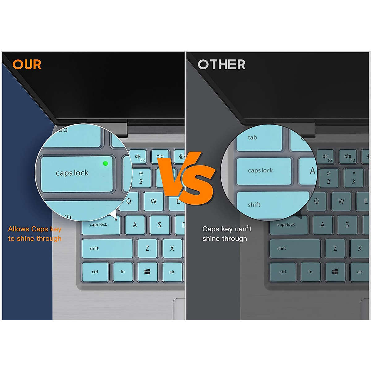 Keyboard Cover for Dell Latitude 14" 3440 3450 5420 5430 5431 5440 5450, Dell Latitude 7450 7440 7430 7420 7410 14, Dell Latitude 9510 9520 9420 9430, Dell Latitude 7520 15.6 Keyboard Skin, Mint