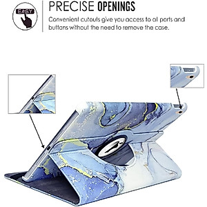 Newraturner Case for iPad 9.7 2018 2017 / iPad Air 2 Case - 360 Degree Rotating Stand Protective Cover with Auto Sleep Wake for iPad 9.7 inch 6th Gen, 5th Gen/iPad Air 2/ iPad Air (Navy)