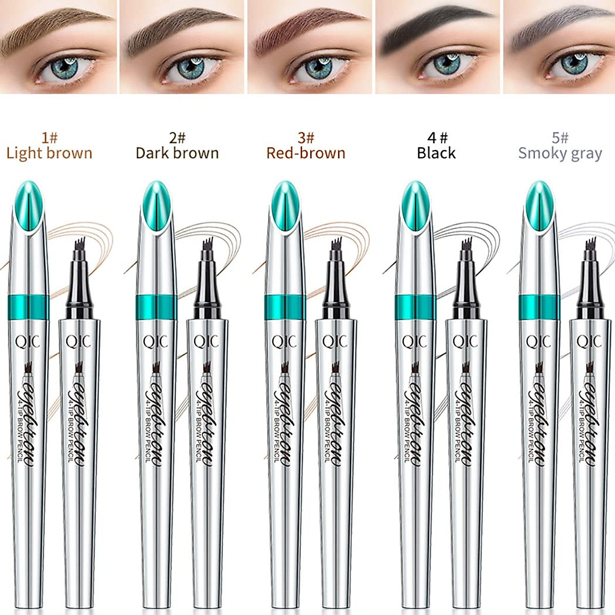 Eyret Liquid Eyebrow Pencil Natural Waterproof Eyebrow Pen Long-Lasting Eyebrow Microblading Pen Makeup Costume for Women and Girls