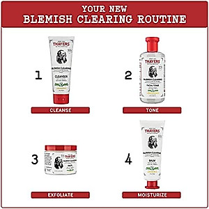 THAYERS Blemish Clearing Acne Pads, Salicylic Acid Acne Treatment for Face, Pore Reducing, Exfoliating, and Soothing Skincare, Witch Hazel Toner Pads, 60 Ct (2 Pack)