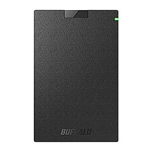 バッファロー Buffalo SSD-PG1.9U3-B/NL USB 3.1 Gen1 Portable SSD, 1.9TB, Made in Japan, PS5/PS4 (Manufacturer Operation Confirmed), Impact Resistant, Connector Protection Mechanism