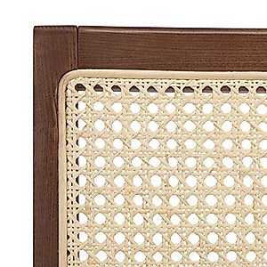 SAFAVIEH Couture Home Collection Hattie Walnut/Natural French Cane Living Room Dining Arm Chair (Set of 2) SFV4115D-SET2