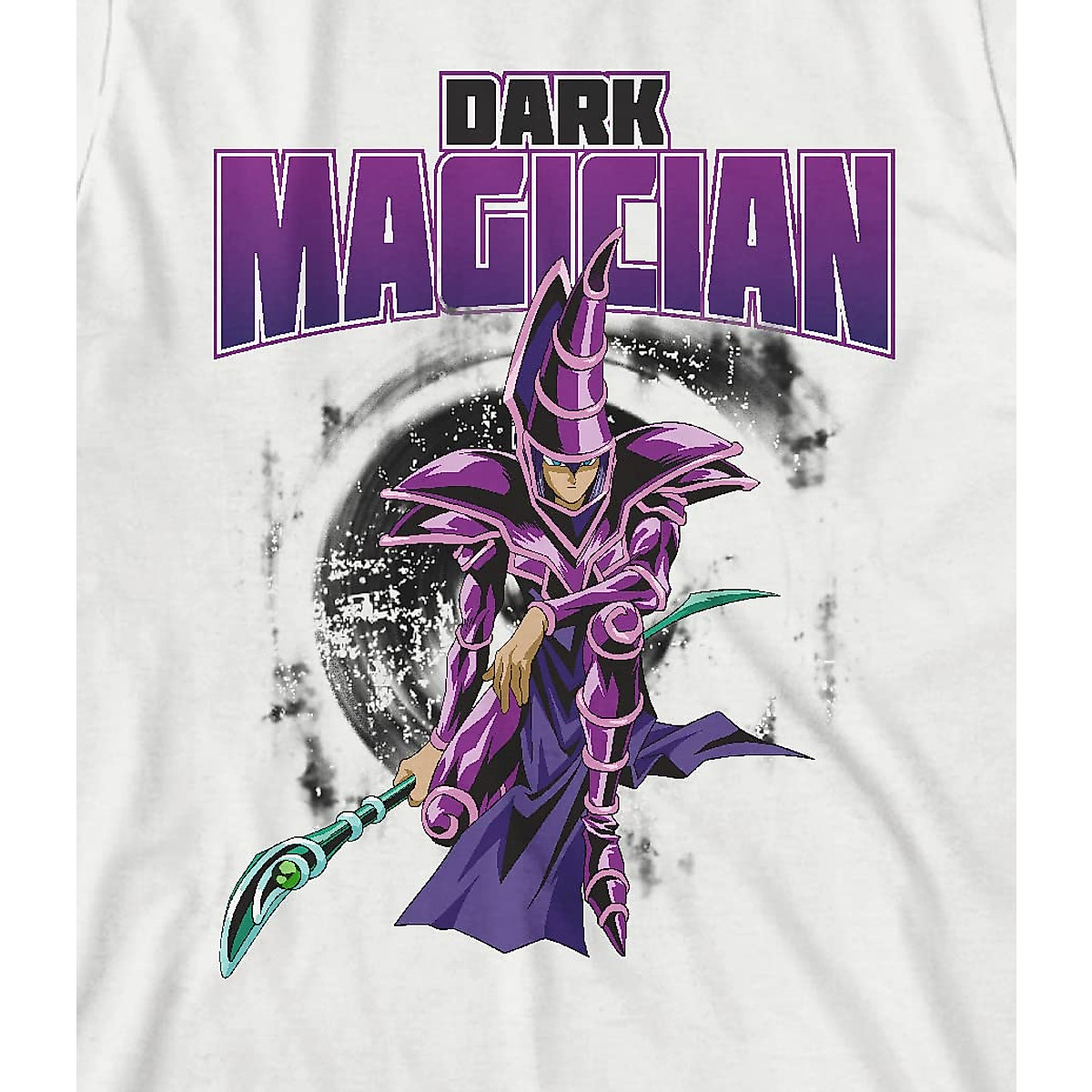 Yu-Gi-Oh Dark Magician Collegiate Style Crew Neck Short Sleeve Boys' White T-Shirt-Medium