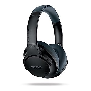 Veho ZB-7 Wireless Active Noise Cancelling Headphones | 5.0 Bluetooth | Over Ear style | 32H playtime | Premium dual-core speakers | Multiple point connection | VEP-024-ZB7-B
