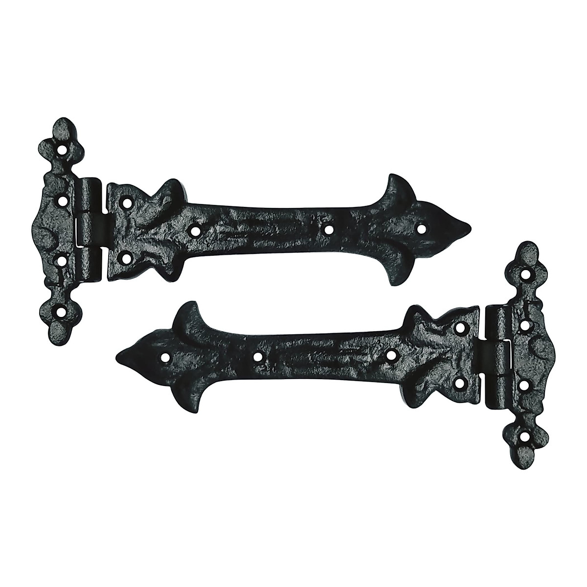 Akatva Doorbell Button with T Hinge Set – 2 Pieces Gate Hinges for Wooden Fences Heavy Duty – Bell Push Button – Doorbell Button Wired – Barn Hinges for Doors – Black Hinges – Antique Copper Finish