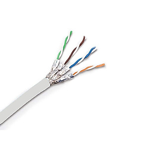 Elite 250ft. Cat8 Shielded Riser (CMR), 40Gb, 2000MHz, S/FTP 22AWG, Solid Bare Copper, UL Listed, ETL Listed, PoE++ (White, 250ft.)