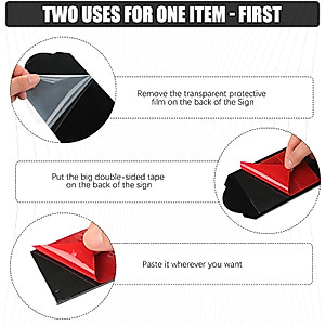 Private Property No Trespassing Sign, 7.09 x 3.54 Inches Self Adhesive Modern Design No Trespassing Sign with Stake Garden Statement Plaque Warning Signs for Garden Indoor Outdoor Use (2 Set)