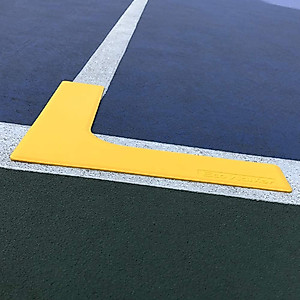 Eco Walker Court Lines Marker Kit Throw Down Markers Create Your Own Mini Pickleball Tennis Court (RED-Yellow)