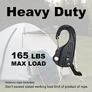 ORXPLUS Tools 2PCS Rope Tightener, Rope Tensioner, Tie Down Mechanism Lock Adjuster fits 1/10"-1/4" Cord for Camping, Outdoor, Garage, Boating, Fishing, Loading