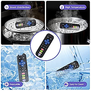 Chuya Baby Teether Toy Chew Toy for Babies 0-24 Months TV Remote Control Shape Teething Relief Baby Toys for Infants (Black)