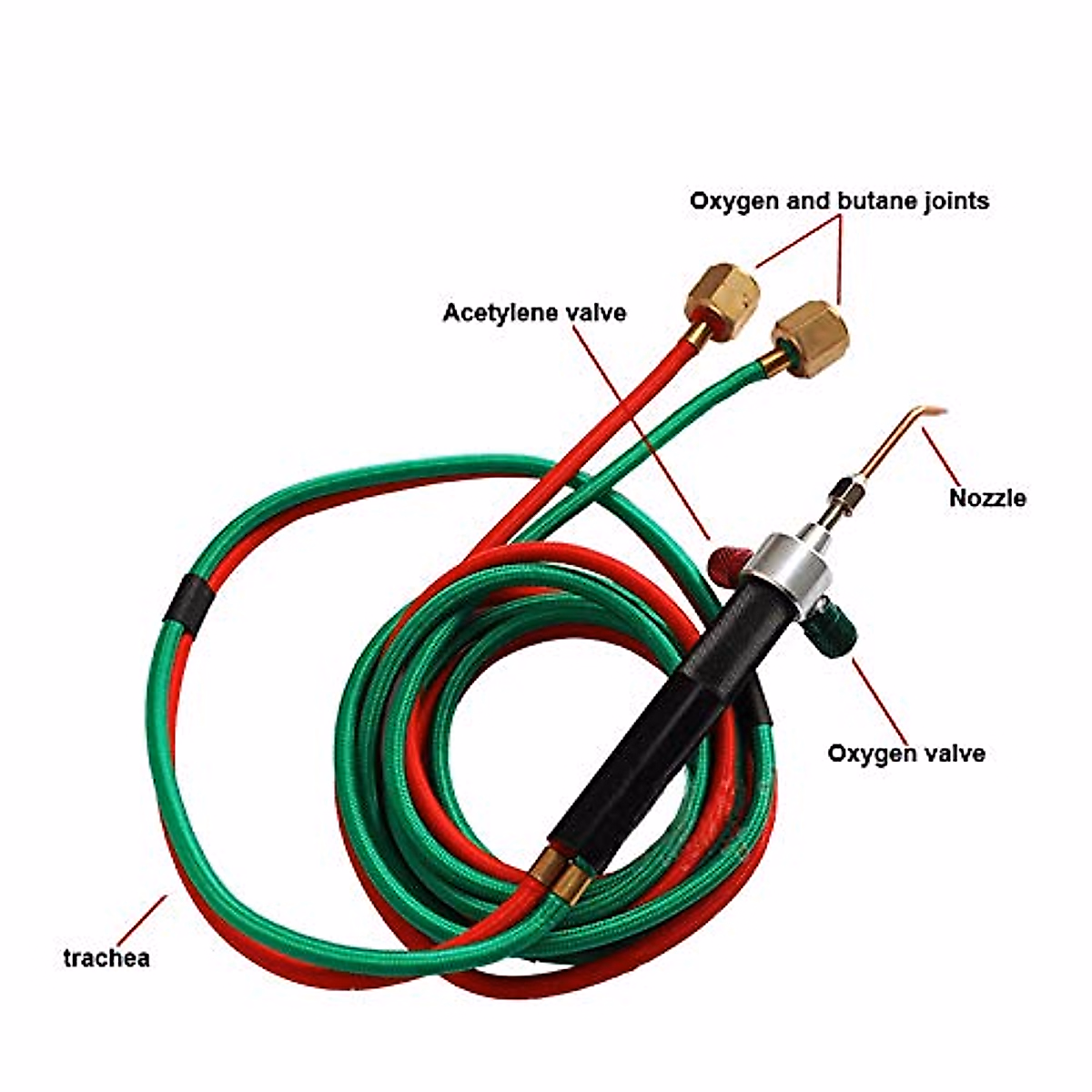 Jewelry Micro Mini Gas Little Torch with 5 Tips Welding Soldering Torches kit Oxygen & Acetylene Torch Kit Metal Cutting Torch Kit Portable Cutting Torch Set Welder Tools