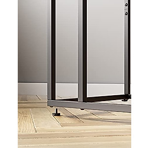 Innerjoin Wide C Side Table,C Couch Laptop Table with Metal Frames, Small Snack End Table for Sofa and Bed, Retro Laptop C Side Table, Living Room and Bedroom, Industrial Style, White