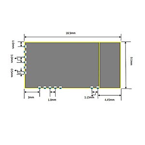 Nordic BLE 4.0 nRF51822 Controller Chip Bluetooth Module Small Size 18.5 x 9.1x 2.0mm 5 Pack