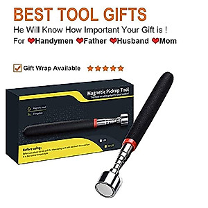 Tool Gifts for Men-Christmas Gifts Ideas for Men Dad Father Husband Adult Him Handymen Woodworker,Magnet Tool 2 Pack and Stocking Stuffers Tool -Magnetic Tool Pickup,Telescoping Magnet 1 Pack