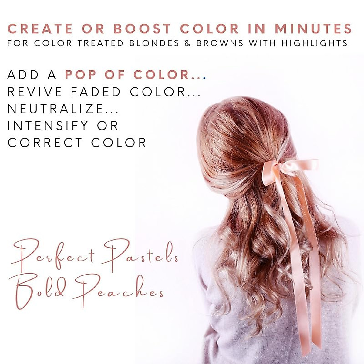 Watercolors INTENSE Semi Permanet Color Depositing Shampoo. Sulfate & Paraben Free to Maintain & Enhance Hair Color 8 fl oz - PEACH