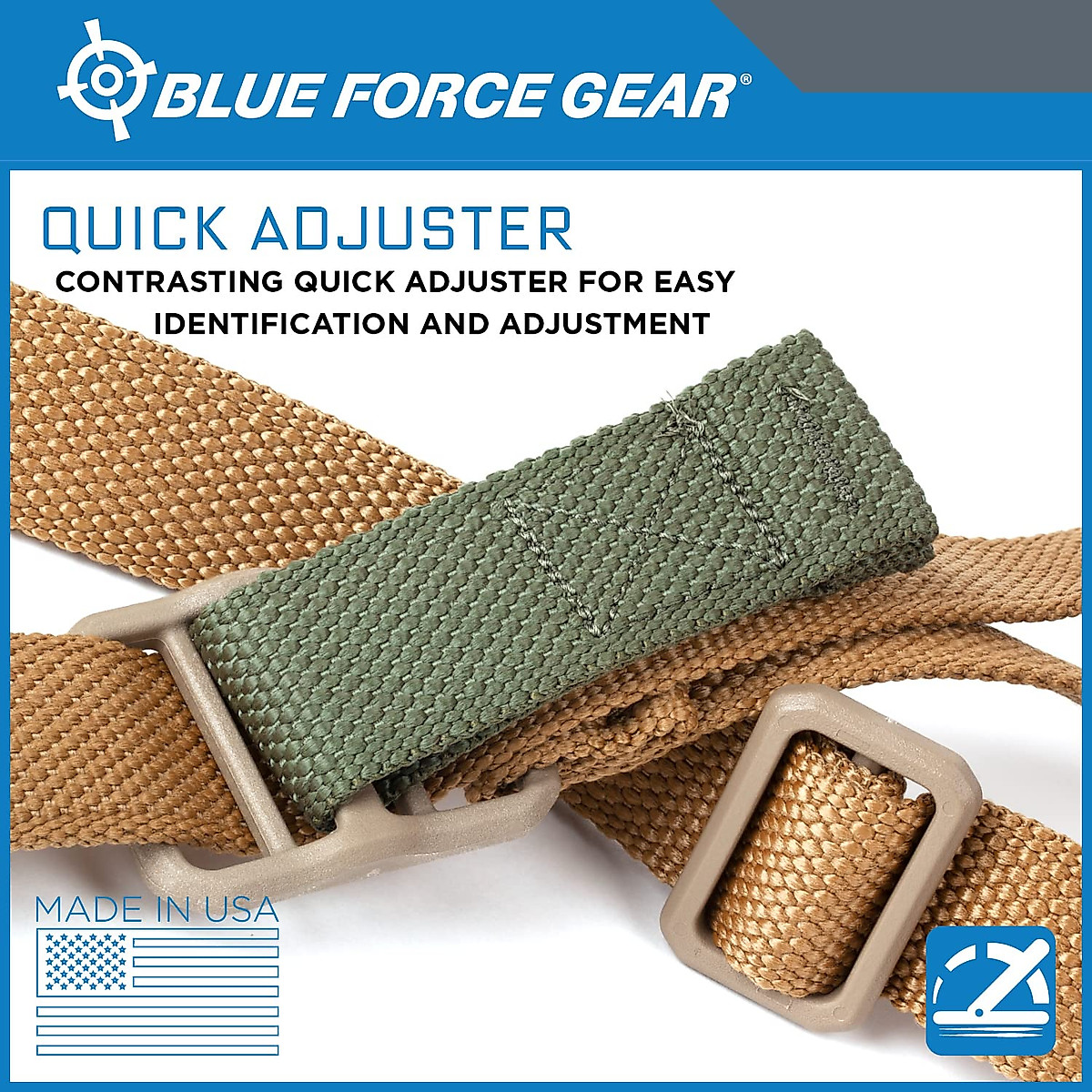 Blue Force Gear Vickers Push Button Sling | Adjusts for Carrying Positions | 2 Point Sling with QD Points | 36-62 inches (Black)