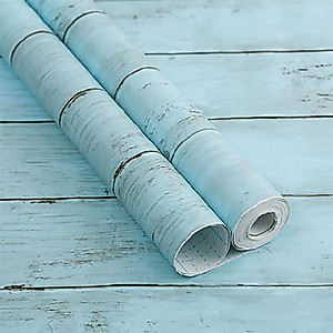 Wood Plank Peel and Stick Contact Paper Vinyl Film Shelf Drawer Liner Roll Stickers for Countertop Cabinet and Walls 17.7x117 inches