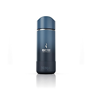 Ninja, Travel Mug, Sip Perfect 16oz, Brings Hot Drinks to Sippable Temperature in Minutes, Stainless Steel, Leak Proof, Dishwasher Safe, Metal, Insulated Tumbler, Ocean Blue, DW1603OB