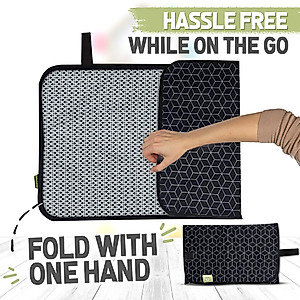 KeaBabies Portable Diaper Changing Pad and Baby Diaper Caddy Organizer - Waterproof Foldable Baby Changing Mat - Large Baby Organizer - Travel Diaper Change Mat - Diaper Organizer for Changing Table