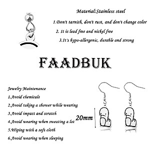 Stay Merch Bang Chan Dino Gift SKZ Bang Chan Dinosaur Worm Kpop Earrings (Dinosaur Worm Earrings)