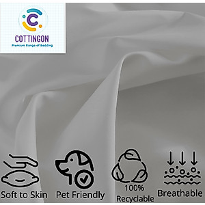 Split King Sheet Sets Dual Adjustable King Bed Sheets,Split King XL Sheets Sets for Adjustable Bed,Split Twin Xl Sheets Sets for King Adjustable Bed 15-18"Drop,Split King Sheet Set-Light Grey