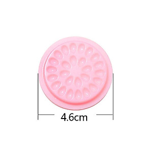 YOUNGFLY 50PCS Flower Shape False Eyelashes Extension Glue Holder Lashes Eyelash Pallet Plastic Pads 4.6CM