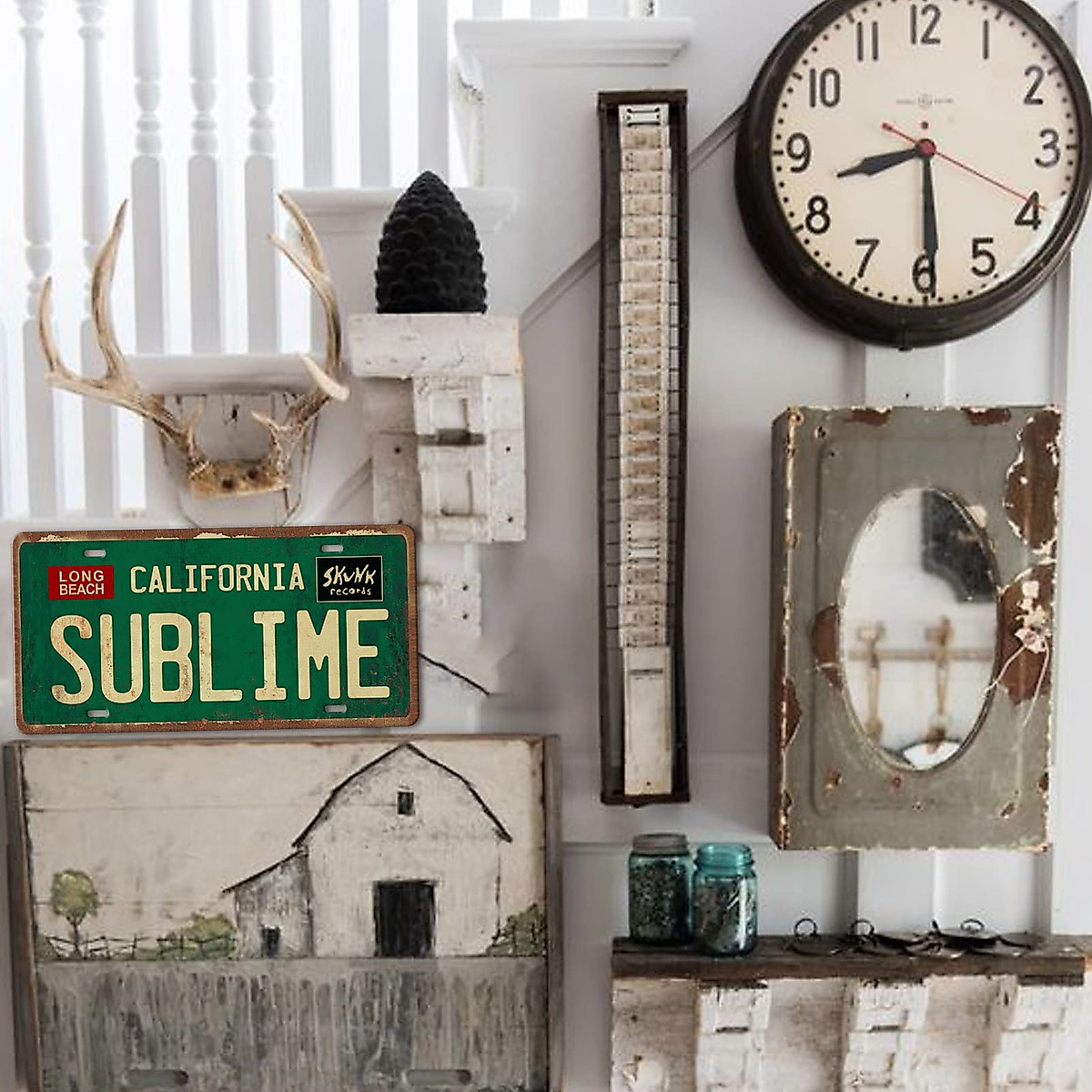 Vintage Metal Tin Sign Long Beach California Sublime Poster Grunge Hippie Room Decor Rock Band Posters Sublime Tapestry Funny Street Signs For Bedroom Wall Aesthetic 90s Bathroom Sign 12 X 6 Inch