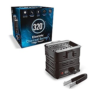 320º Electric 'High Tower' Charcoal Burner for BBQ & Coconut Coal Coil Stove Lighter - FULL WARRANTY