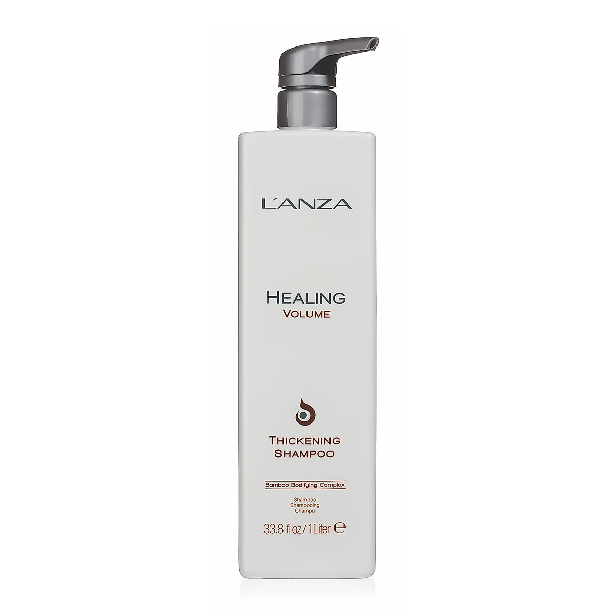 L'ANZA Healing Volume Thickening Shampoo, Boosts Shine, Volume, and Thickness for Fine and Flat Hair, Rich with Bamboo Bodifying Complex and Keratin (33.79 Fl Oz)