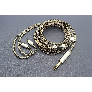 Youkamoo 4.4mm Balanced 8 Core Silver Plated Braided Earphone Replacement Upgrade Cable Silver Plated Wire Earphone Cable for ATH-LS50 E40 E50 E70 A2DC