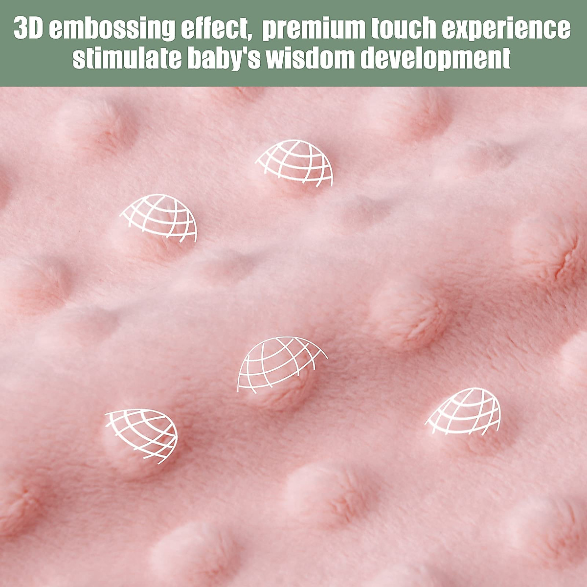 Porune Baby Blanket for Boys and Girls 28”X40” inches. Double Layer Minky dots and Minky Print,Ultra Soft with Flower Print Pattern Blanket Good for Toddler and Baby Newborn.