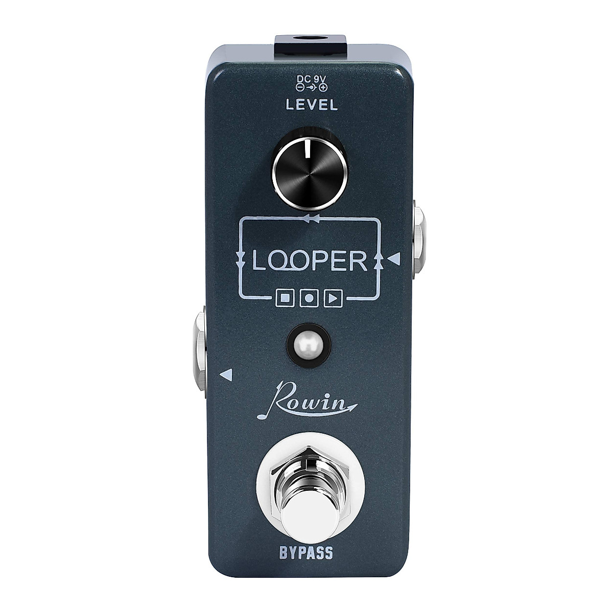 Rowin Looper Guitar Pedal Unlimited Overdubs 10 Minutes of Looping with 9V DC 1A Pedal Power Supply
