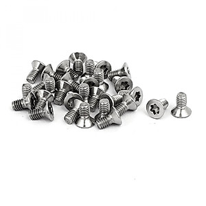 sourcing map 30pcs M2.5x5mm Flat Head Torx Machine Screws, 304 Stainless