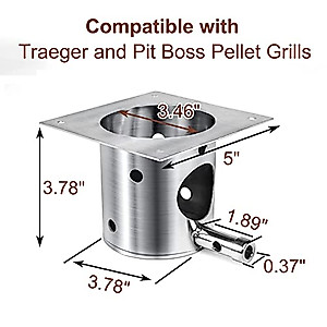 QuliMetal 2 Sets of Durable Hot Rod Ignitor and SUS304 Fire Burn Pot for Traeger Pellet Grills