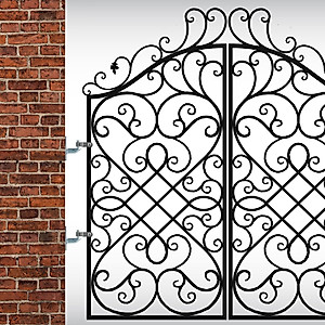 Dunzy Wall Mount Gate Hinges Wall Plate Hinges Heavy Duty Gate with 5/8 Hinge Pin Outdoor Chain Link Fence, Screws Not Included(4 Pcs)