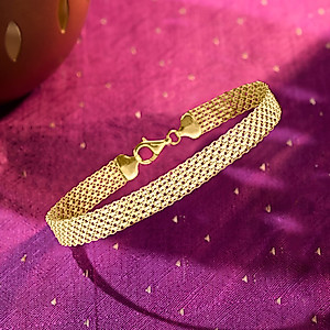 Ross-Simons 18kt Gold Over Sterling Bismark-Link Bracelet. 7 inches