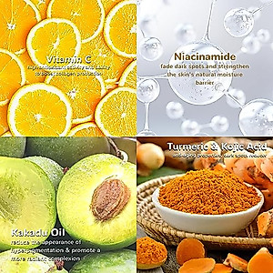 ANAiRUi Vitamin C Turmeric Facial Serum, Face Serum for Dark Spots, Hydrating, Firming & Smoothing Serum For All Skin Types, Wrinkles, Fine Lines, Radiance & Glow 1.05 OZ