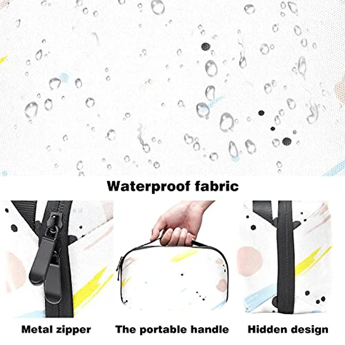 Travel Cord Organizer, Tech Organizer, Electronics Organizer, Cable Organizer Bag, Modern Cartoon Doodle Art Splashes