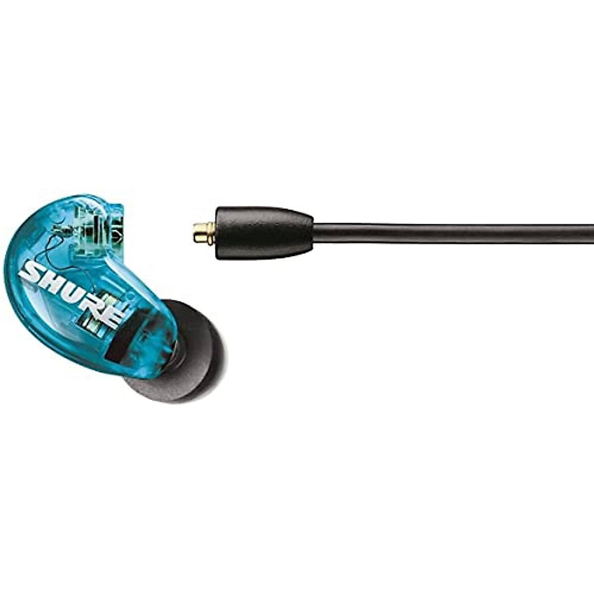 Shure SE215 PRO Wired Earbuds - Professional Sound Isolating Earphones, Clear Sound & Deep Bass, Single Dynamic MicroDriver, Secure Fit in Ear Monitor, Plus Carrying Case & Fit Kit - Blue (SE215SPE)