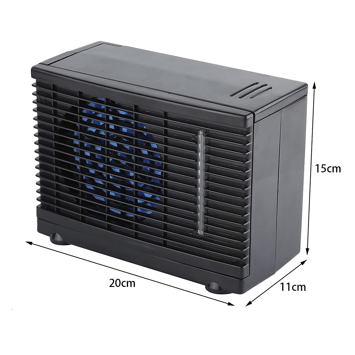 Car Mini Air Conditioner Fan, Portable Cooler Universal DC 12V Low Noise Black Evaporative Water Cooler Cooling Fan for Car Truck Home
