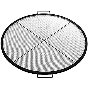 VEVOR Round Fire Pit Grate, 31" Diameter Fire Pit Grill Grate, X-Marks Round Grill Grate, Black Steel Fire Grate, Fire Pit Cooking Grate with Handles, Fire Grill Grate for Outdoor Fire Pit, Campfire