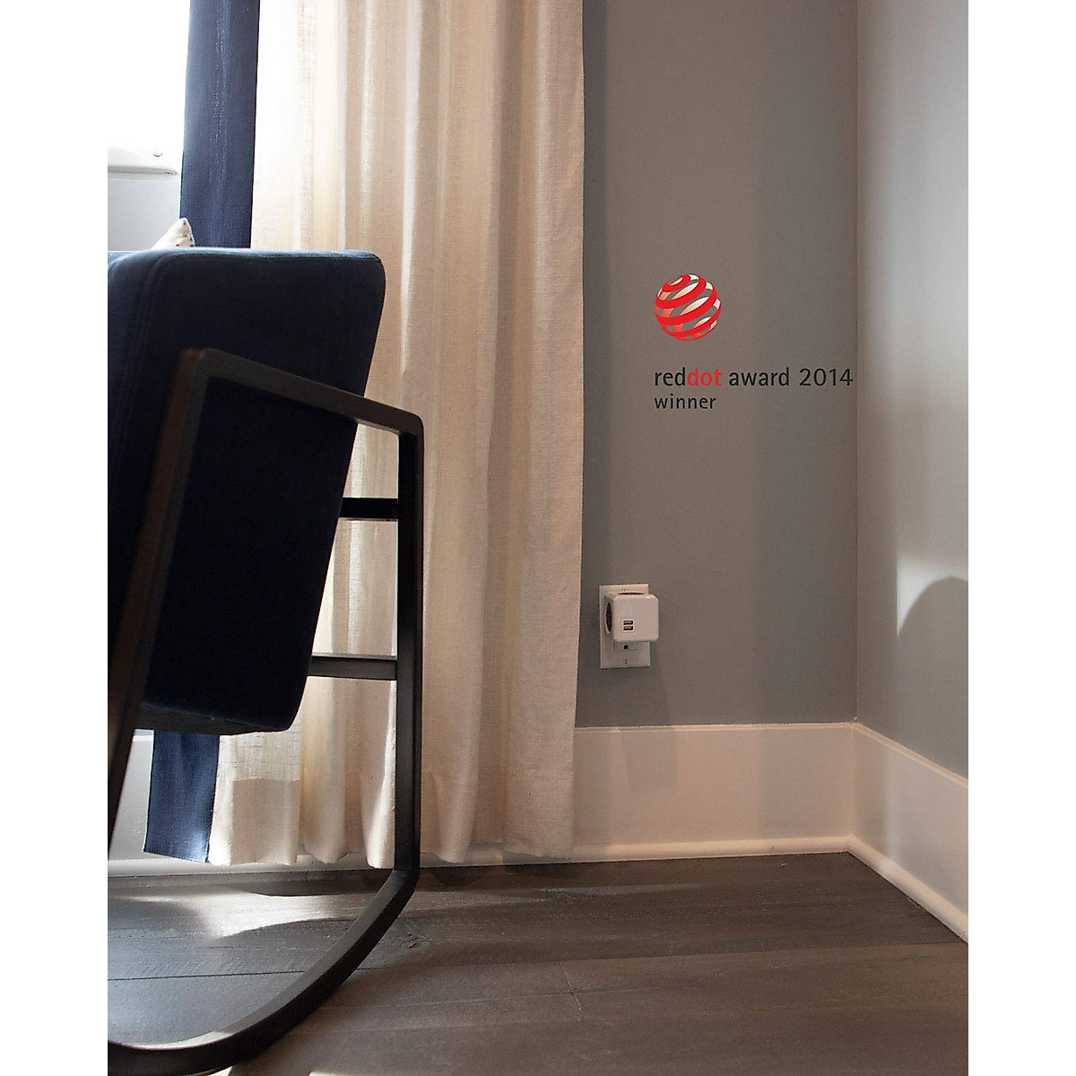 USB Wall Plug, Allocacoc PowerCube |Original|, 4 Outlets and 2 USB Ports, Cell Phone Charger, Power Adapter, Surge Protection, Compact for Travel, Home and Office, Space Saving, ETL Certified