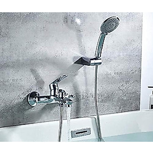 Kitchen Taps Bathtub Faucets Wall Deck Mounted Bathroom Shower Faucet Set Rainfall Bathtub Shower Mixer Bath With Shower Hand