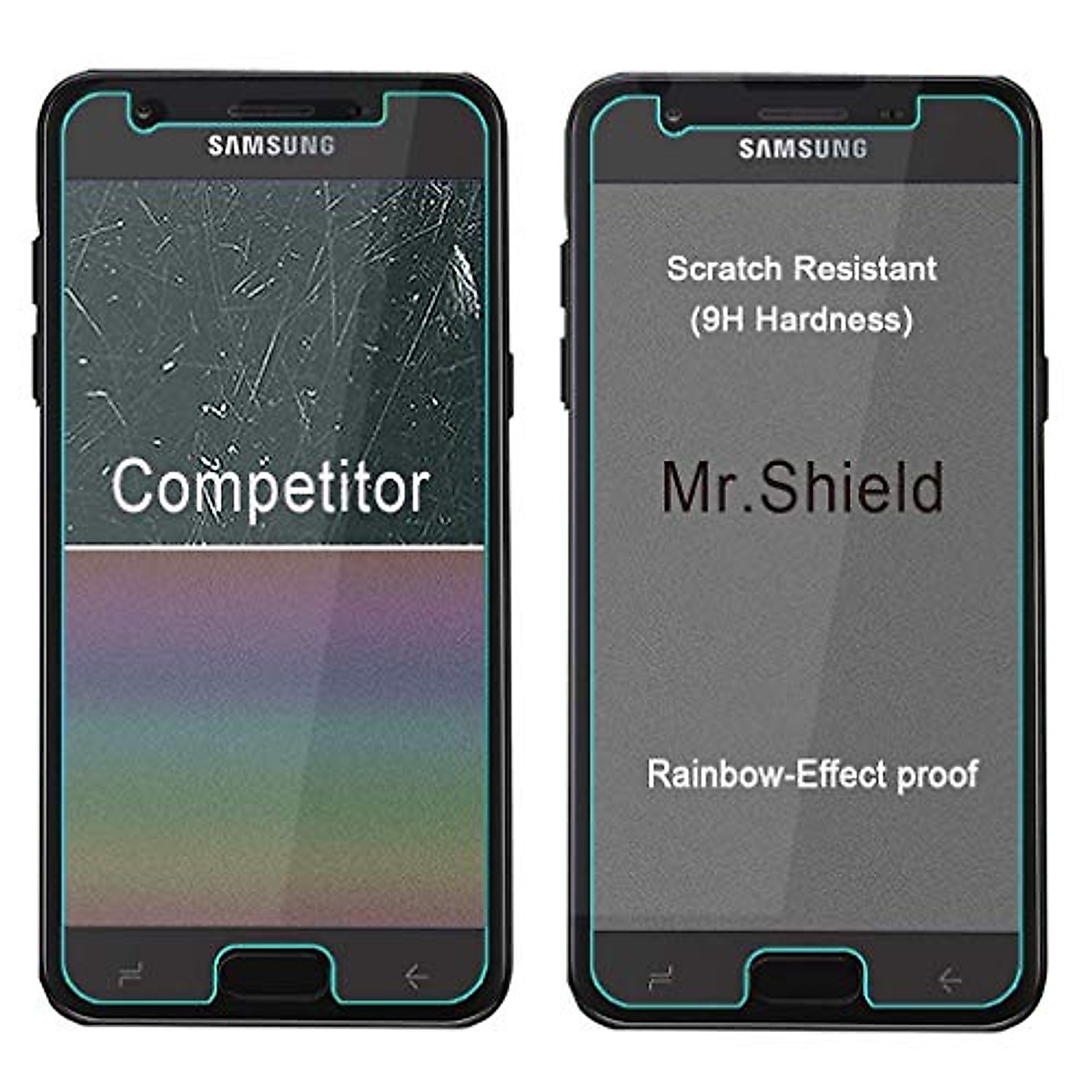 Mr.Shield [3-PACK] Designed For Samsung Galaxy J3 / J3V / J3 V (3rd Generation) 3rd Gen (2018 Version) [Japan Tempered Glass] Screen Protector with Lifetime Replacement