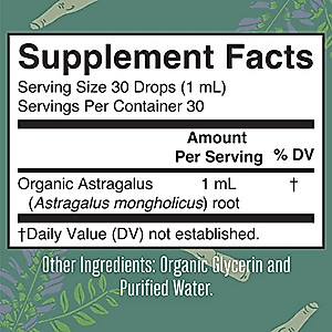 USDA Organic Astragalus Root Liquid Drops & USDA Organic Probiotic Gummies Bundle by MaryRuth's | Immune, Focus, and Cardiovascular Support | Digestive Support | Gut Health Supplement