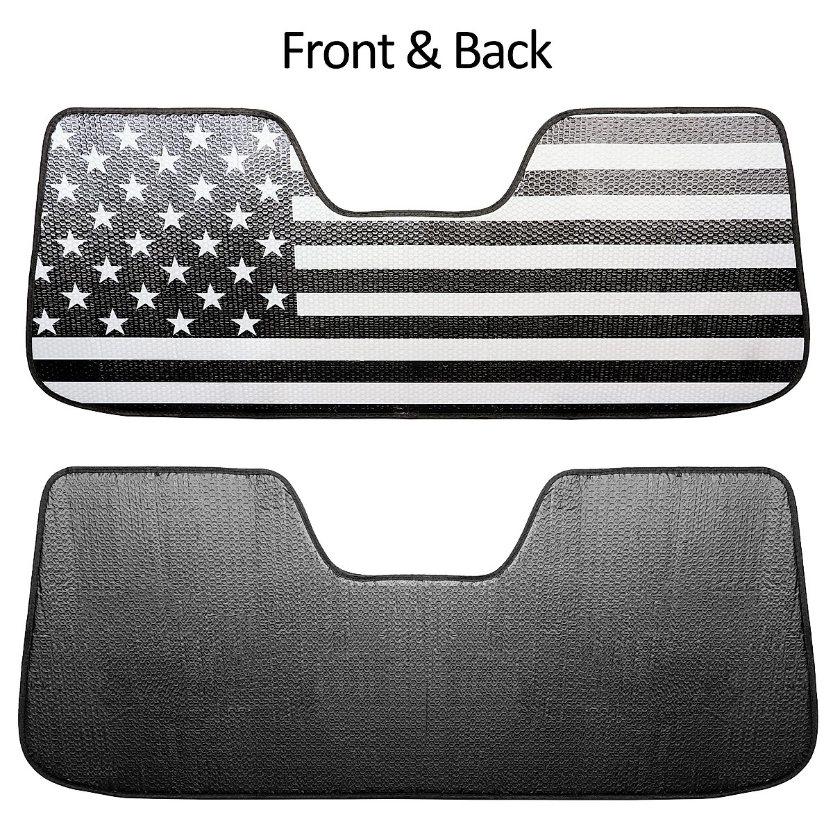 Litivy Windshield Sun Shade Compatible with Toyota Tacoma 2016-2022 TRD Off-Road, SR, SR5, TRD Sport, TRD Pro 23"x53" Folding Front Window Sun Shade for Car Accessories (American Flag)