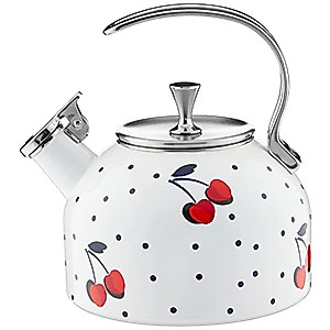 Kate Spade New York Vintage Cherry Dot Tea Kettle, 3.70 LB, Multi