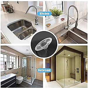 Shower Hair Drain Catcher, Stainless Steel Hair Catcher for Sink Bathroom Tub Drain Hair Catcher by Lechay (2pc)