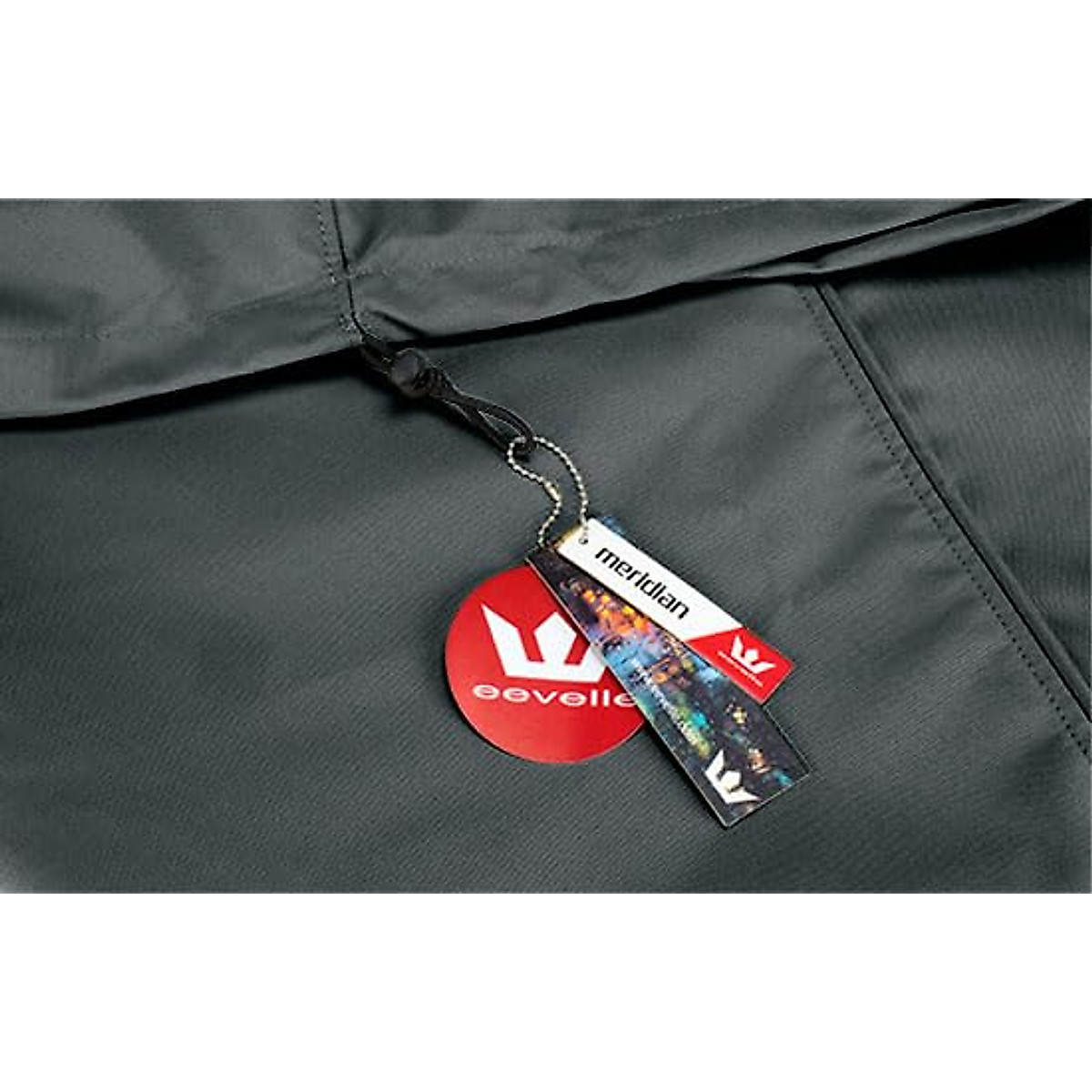 Eevelle Meridian Patio Oval Table Set Cover with Marine Grade Fabric - Outdoor Table Cover - Furniture Set Covers for Dining Table - Easy to Install - (25.5"H x 90"L x 66"W, Charcoal Gray)