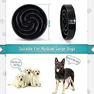 Slow Feeder Large Dog Bowls for Large Medium Dog Non Slip Maze Puzzle Bowl Pet Slower Food Feeding Dishes Interactive Bloat Stop Dog Bowl Preventing Choking Healthy Dog Bowl, Black